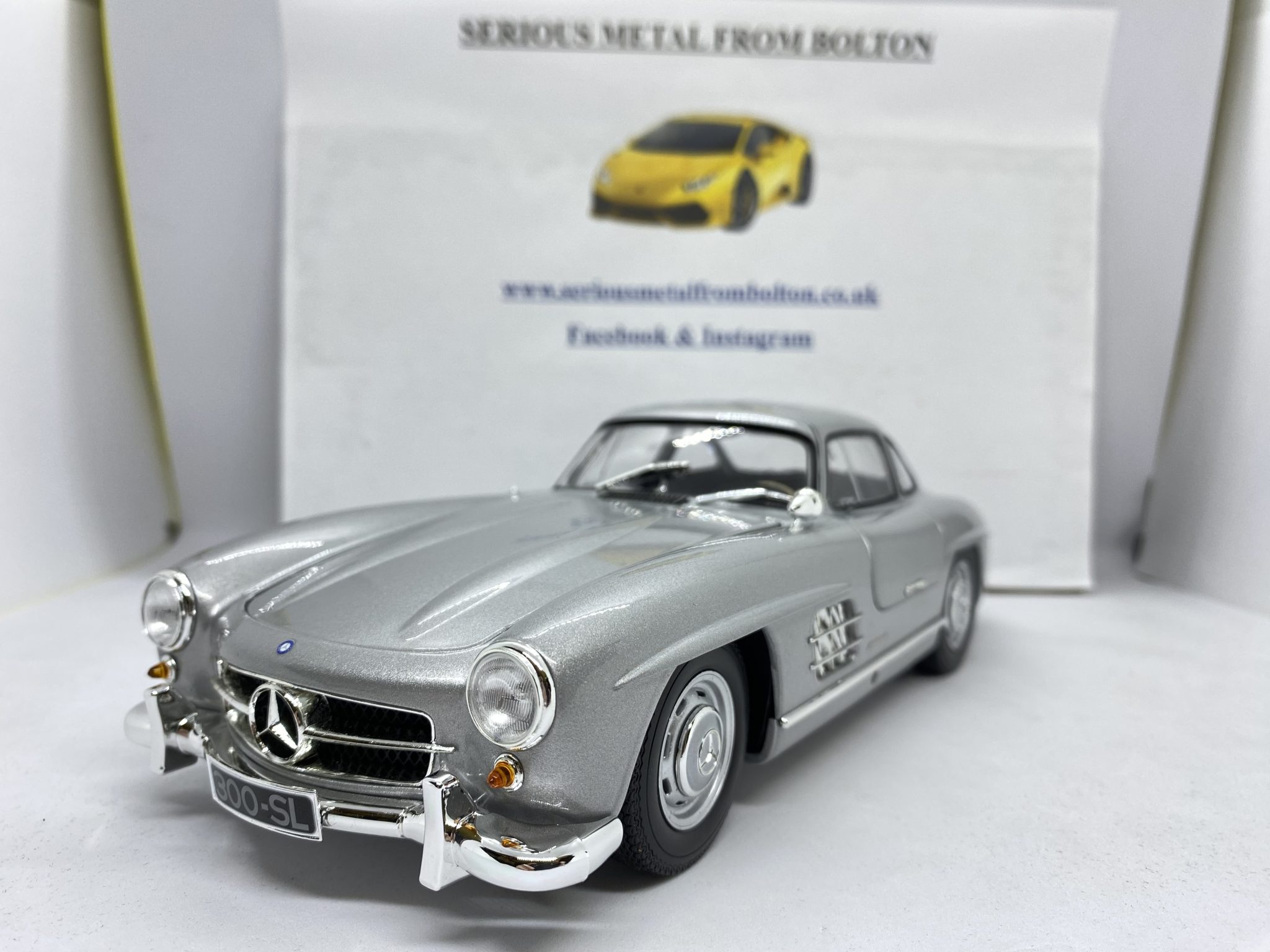 MINICHAMPS 180039000 MERCEDES BENZ 300SL GULLWING 1954 SILVER 1:18 ...